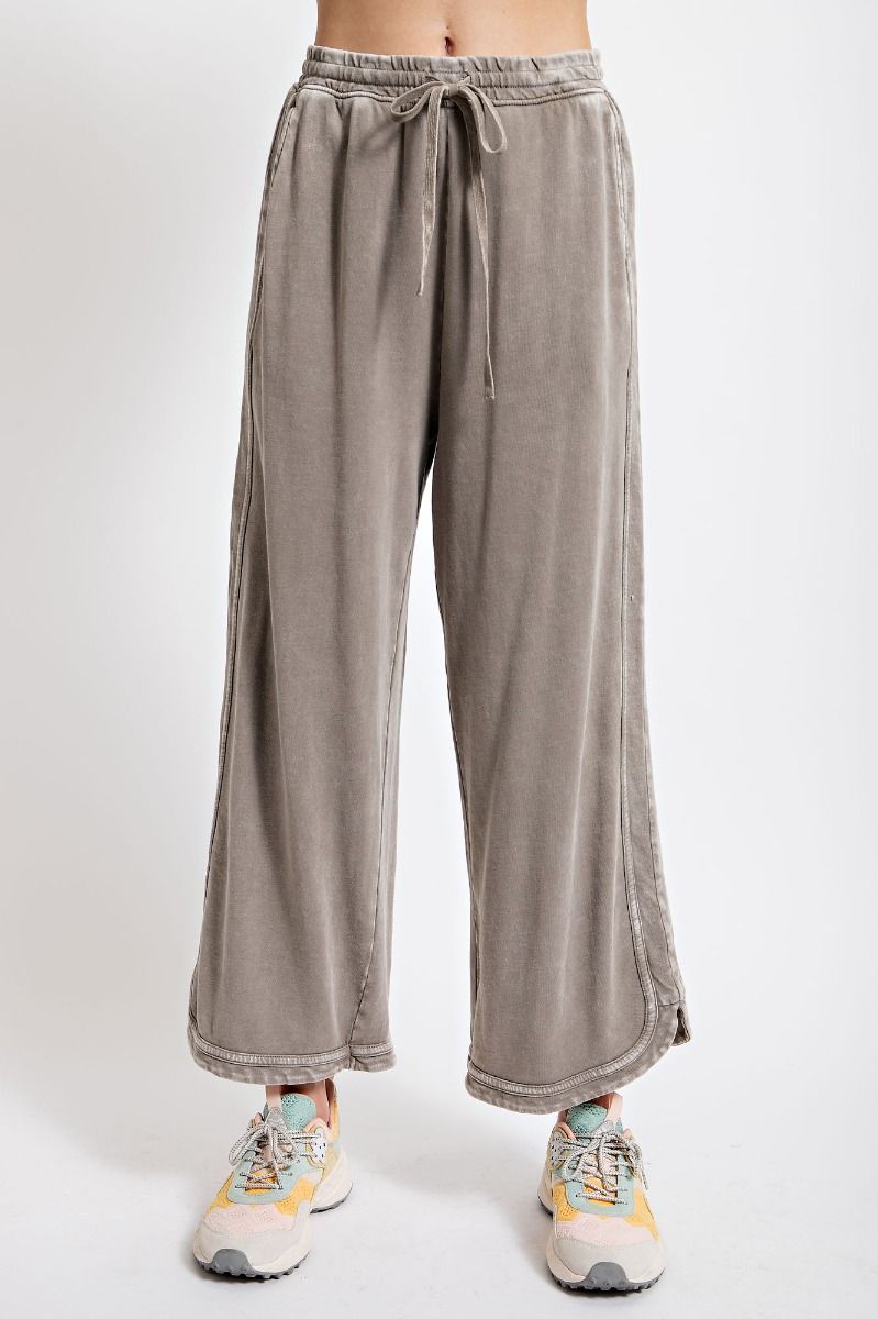 Mineral washed Terry Knit Pants